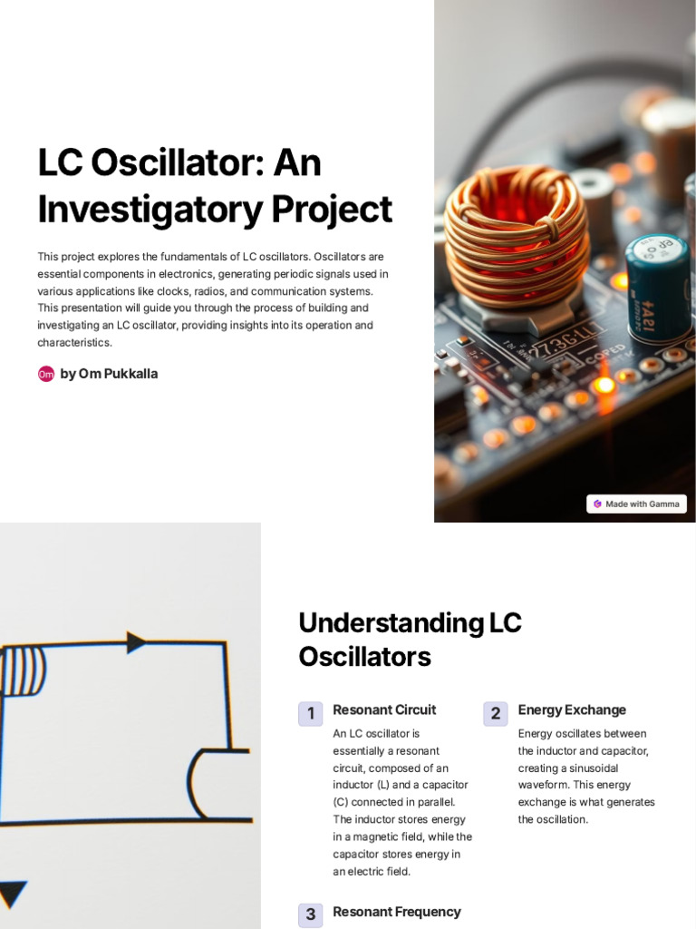 LC Oscillator An Investigatory Project | PDF | Electronic Oscillator ...