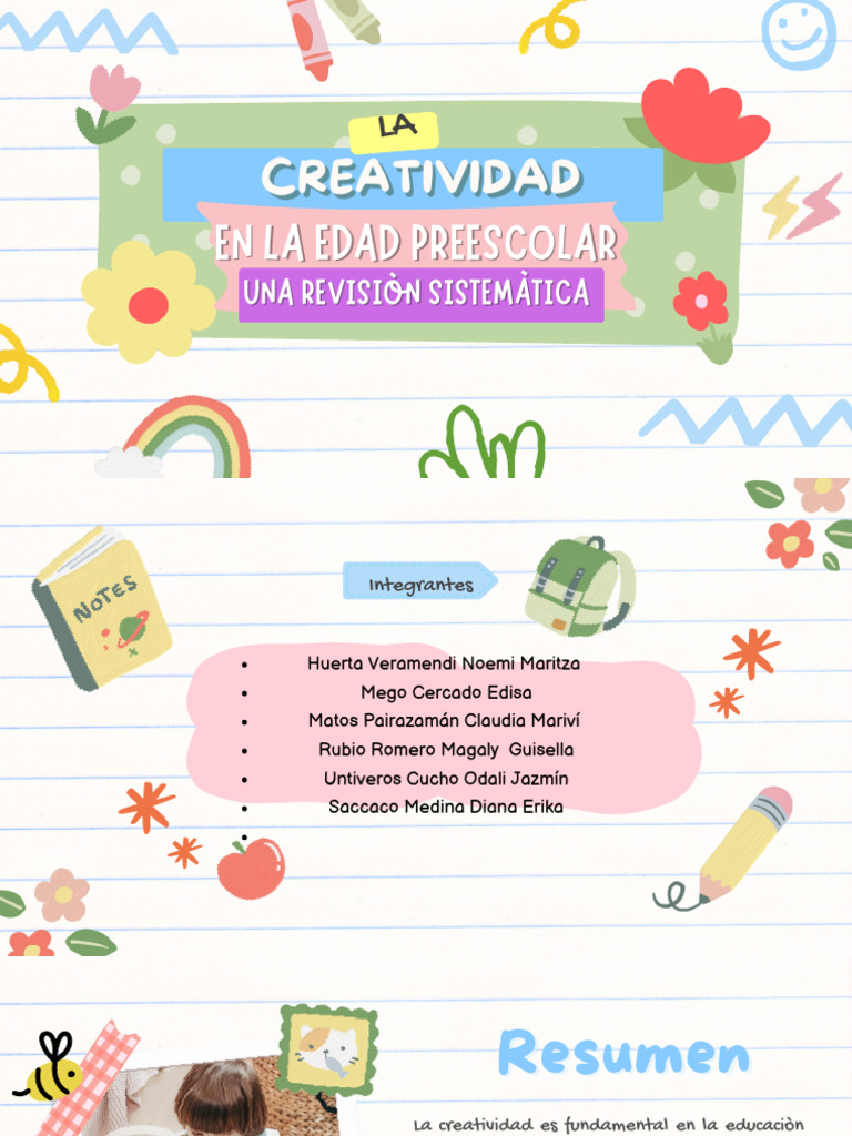 Creatividad en Preescolar | PDF | Creatividad | Cognición