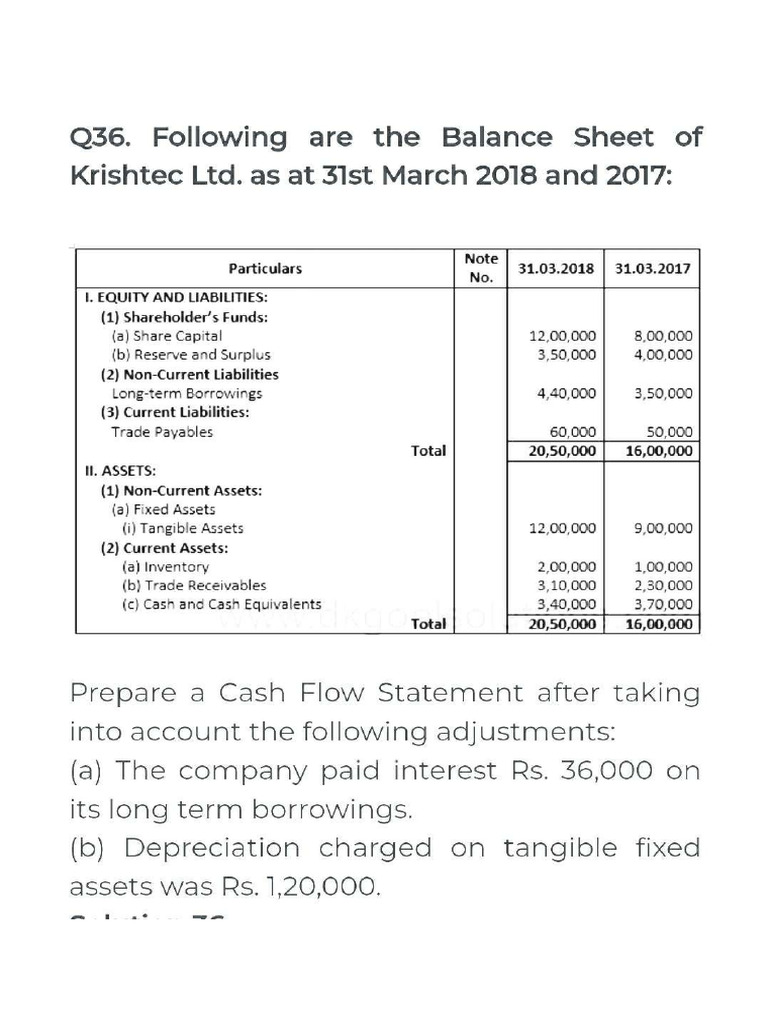 Cash Flow Questions | PDF