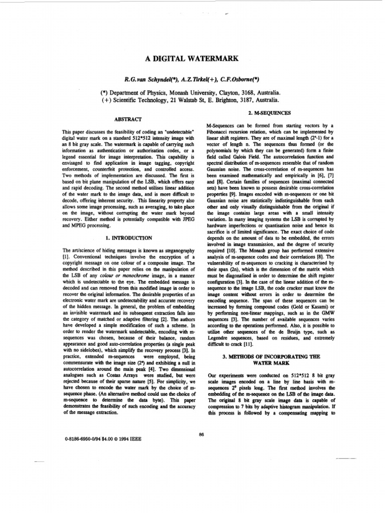 A Digital Watermark | PDF | Applied Mathematics