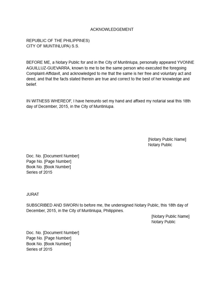 ack and jurat (1) | PDF