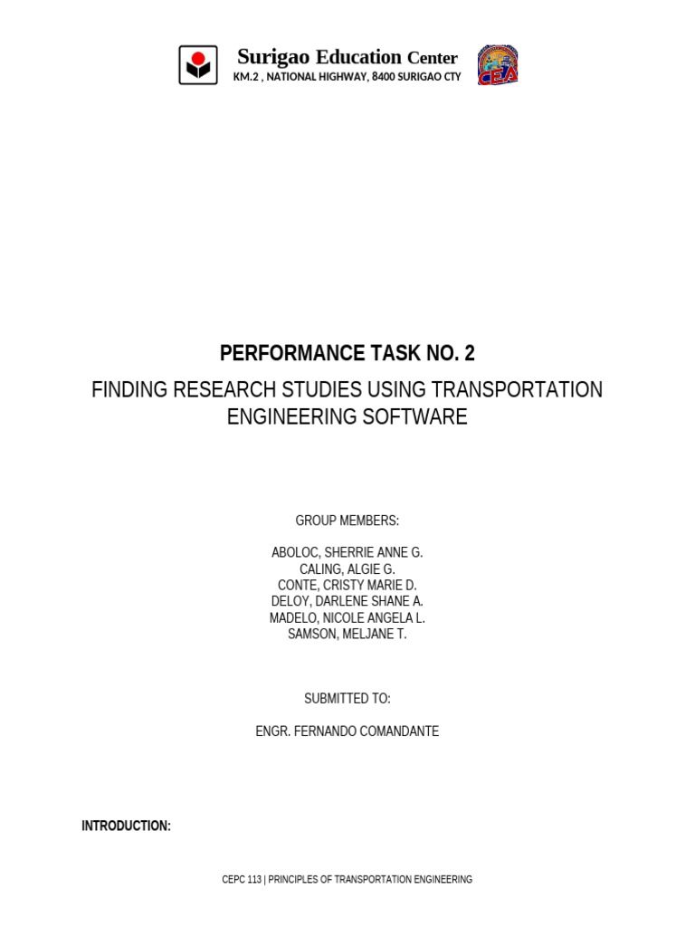 Transpo Group Di Pa Final Siguro | PDF | Simulation | Traffic