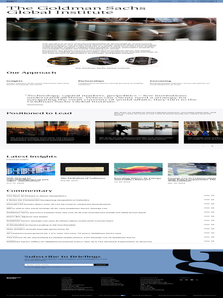 Goldman Sachs - Global Institute - Goldman Sachs | PDF | Artificial ...