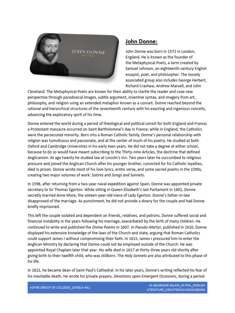 A Valediction - Forbidding Mourning | PDF | History