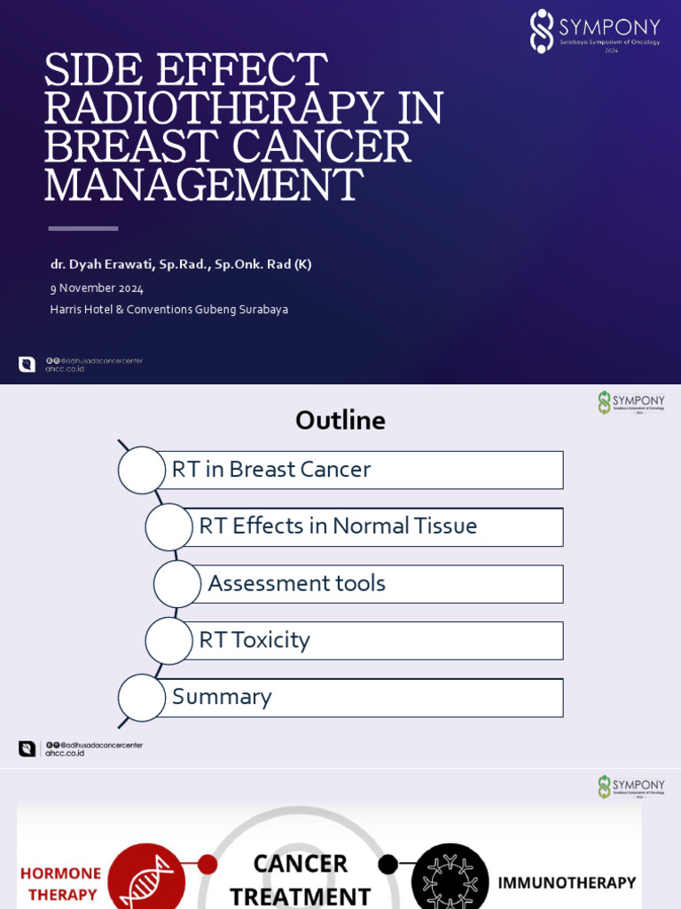Side Effect Radiotherapy in Breast Cancer Management: Dr. Dyah Erawati ...