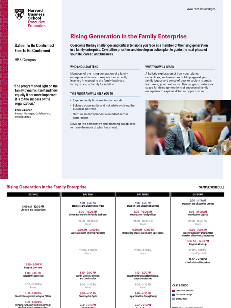 Rising Generation Family Enterprise Brochure | PDF | Social Psychology