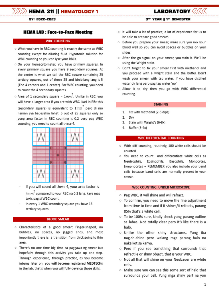 f2f hema | PDF | White Blood Cell | Immune System