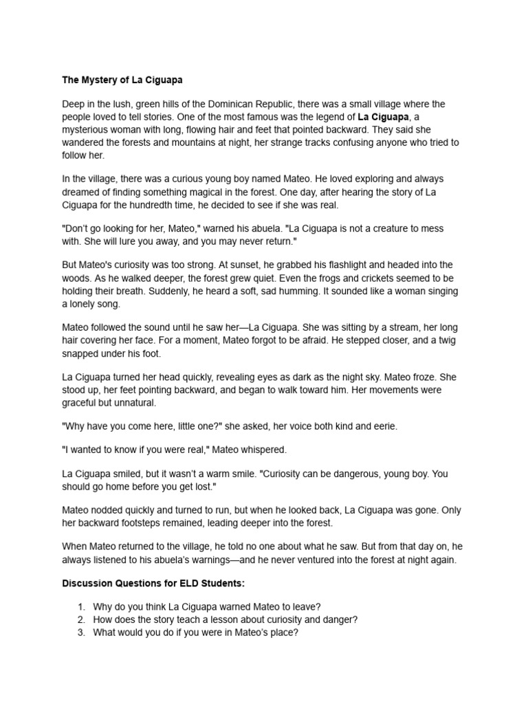 The Mystery of La Ciguapa | PDF