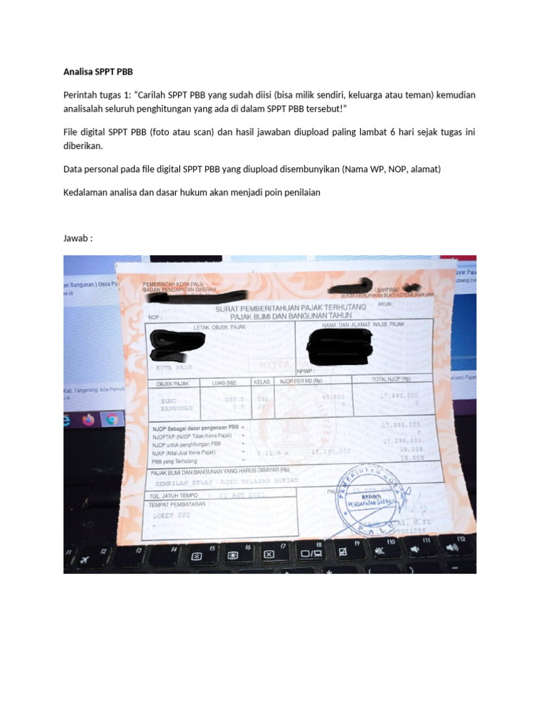 Analisa SPPT PBB | PDF