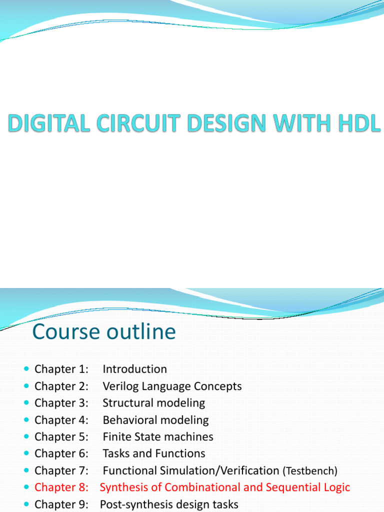 Chapter 8 - Circuit Synthesis | PDF | Hardware Description Language | Logic Synthesis