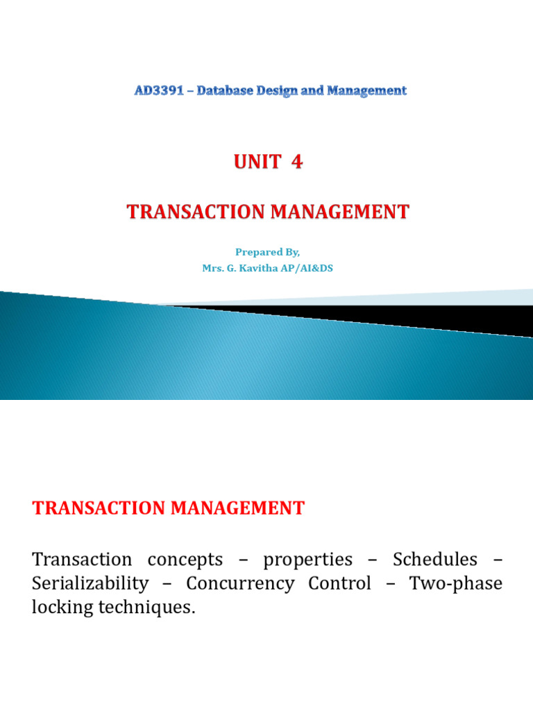 Transaction Concepts & Schedules | PDF | Database Transaction | Information Retrieval