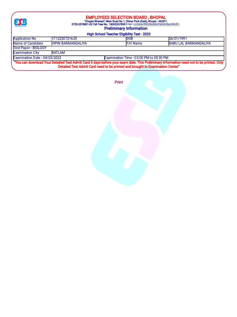 Employees Selection Board | PDF