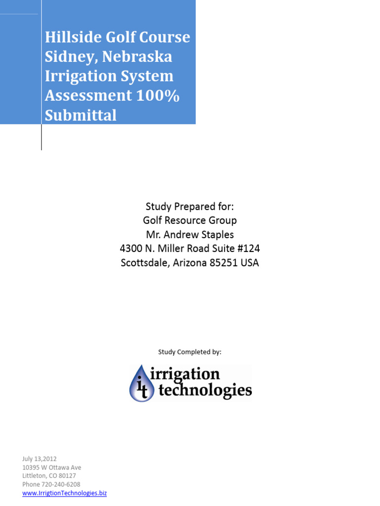 Golf Course Irrigation System - 201208011450319939 | PDF | Pump ...
