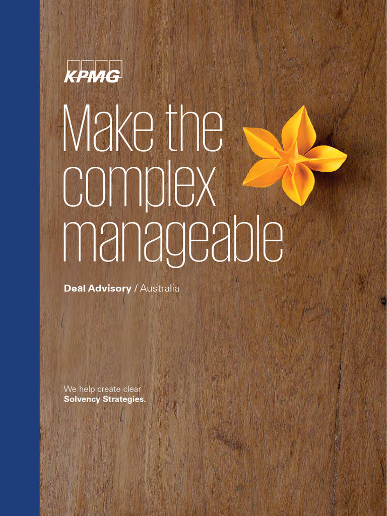 Deal Advisory Australia Solvency Strategies Brochure | PDF | Insolvency ...