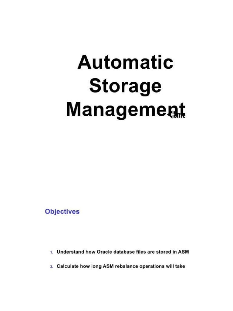 Oracle ASM | PDF