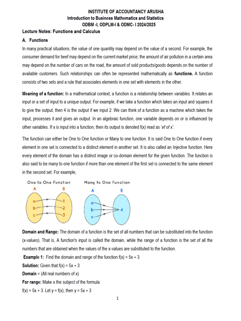 Lect 2024 Funct &calculus | PDF | Integral | Function (Mathematics)