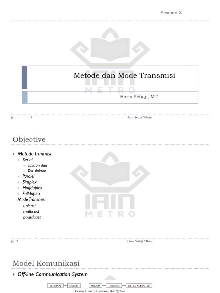 Metode dan Mode Transmisi Data | PDF