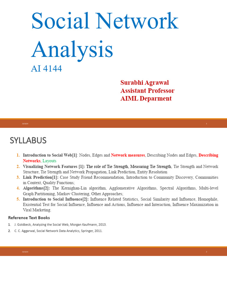 02 SNA Network Measures Basic 2 | PDF | Vertex (Graph Theory) | Graph ...