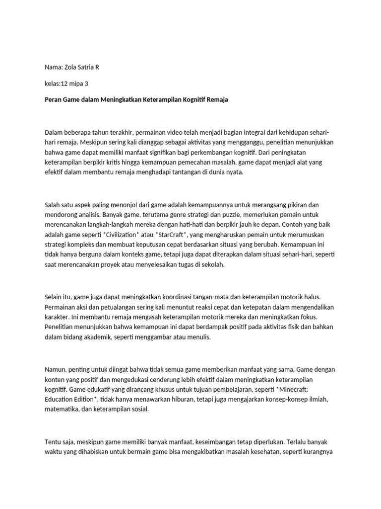 Teks Editorial Zola | PDF