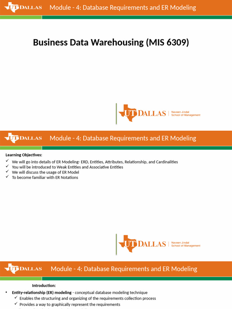 Module - 4 Database Requirements ER Modeling | PDF | Linguistics | Grammar