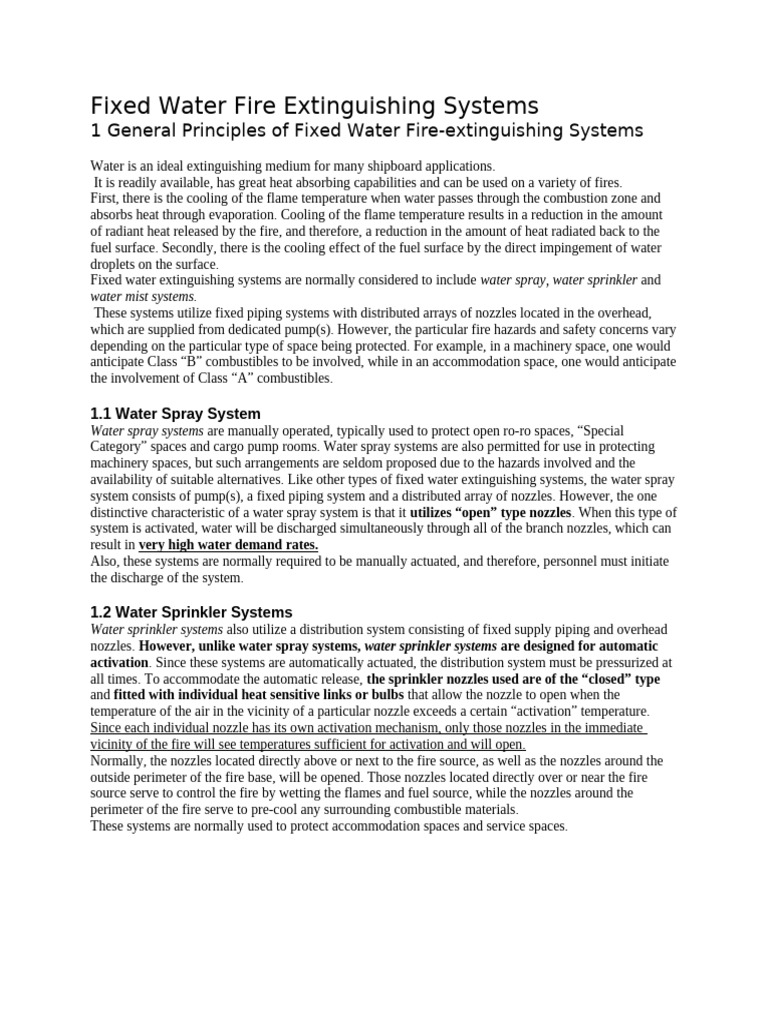 Water Sprinkler Systems Pdf Fire Sprinkler System Fires