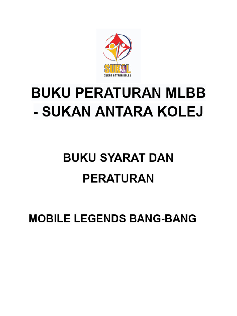Buku Peraturan MLBB - Sukan Antara Kolej | PDF