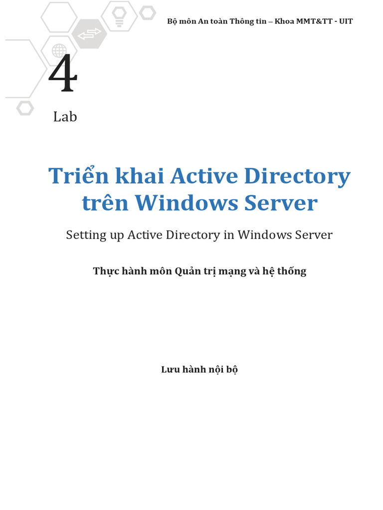 Lab 4 - Setting Up Active Directory in Windows Server | PDF