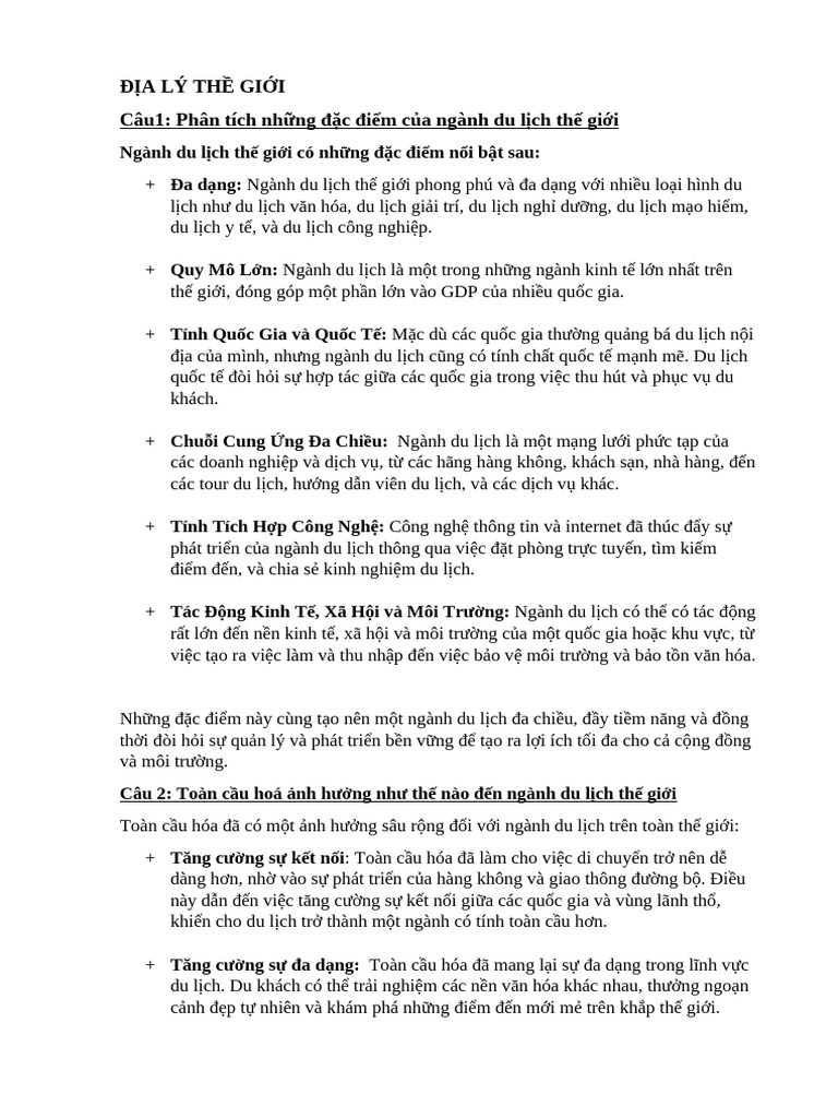 Cau Hoi On Tap | PDF