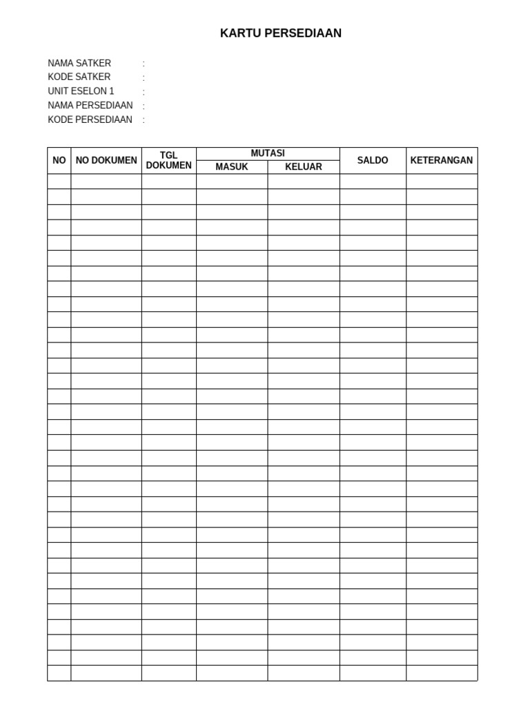 2 Kartu Persediaan | PDF
