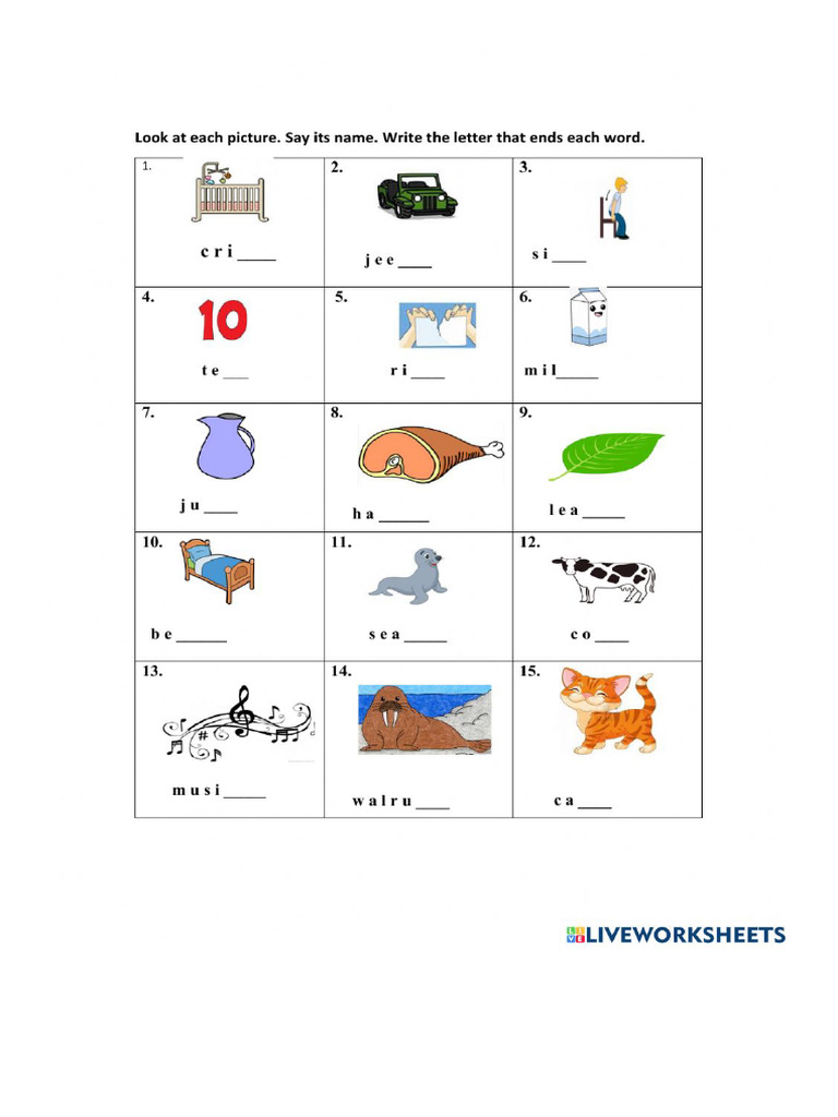 Ending Consonants | PDF
