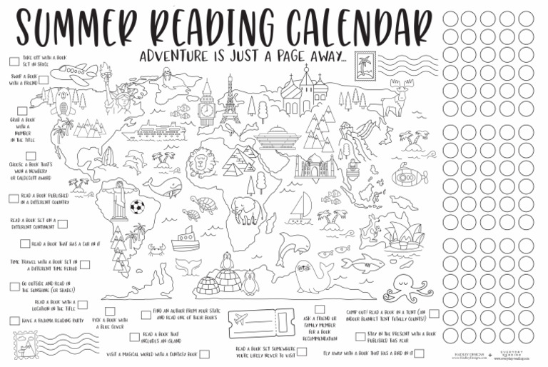 Summer Reading Chart Travel | PDF