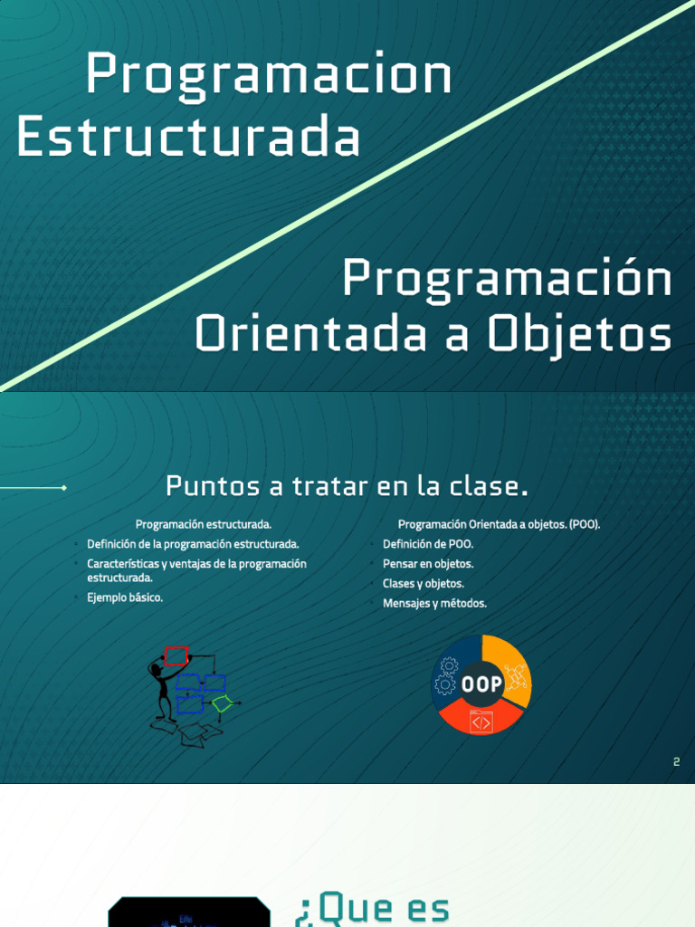 Guía de Programación: Estructurada y POO | PDF | Programación orientada ...