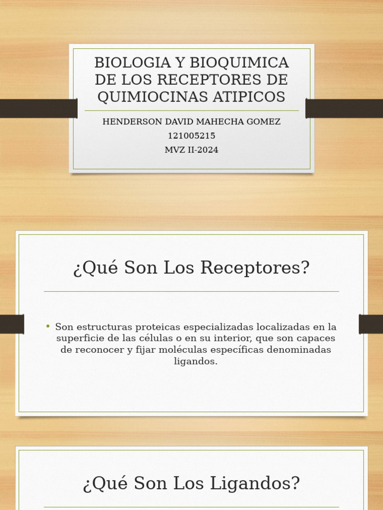 Receptores Atípicos de Quimiocinas: Biología y Función | PDF ...
