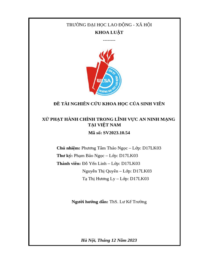 NCKH - An Ninh M NG | PDF