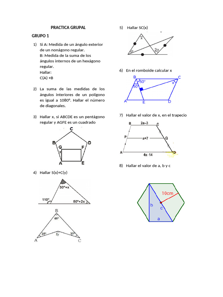 Problemas de Geometría de Polígonos | PDF | Politopos | Geometría del plano euclidiano