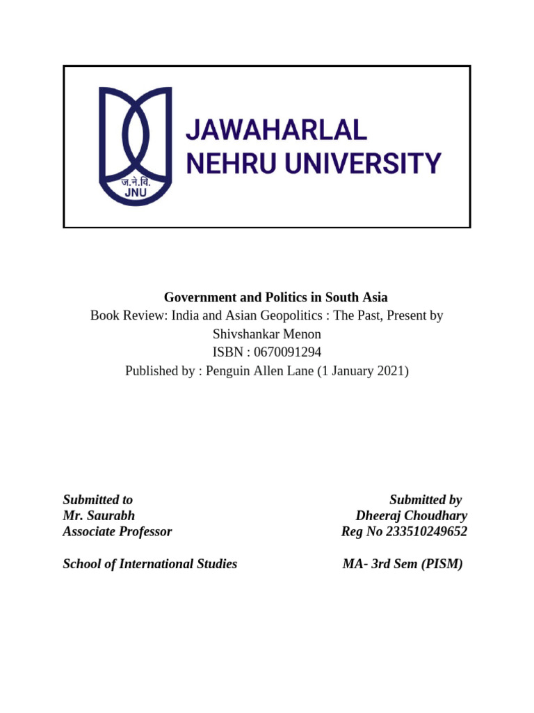 Book Review SS Menon | PDF | Globalization | Geopolitics