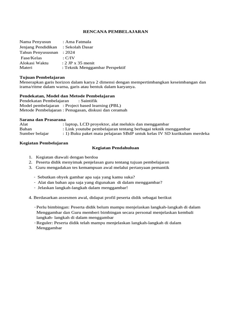 Modul Ajar SBDP Uts | PDF | Seni | Komputer