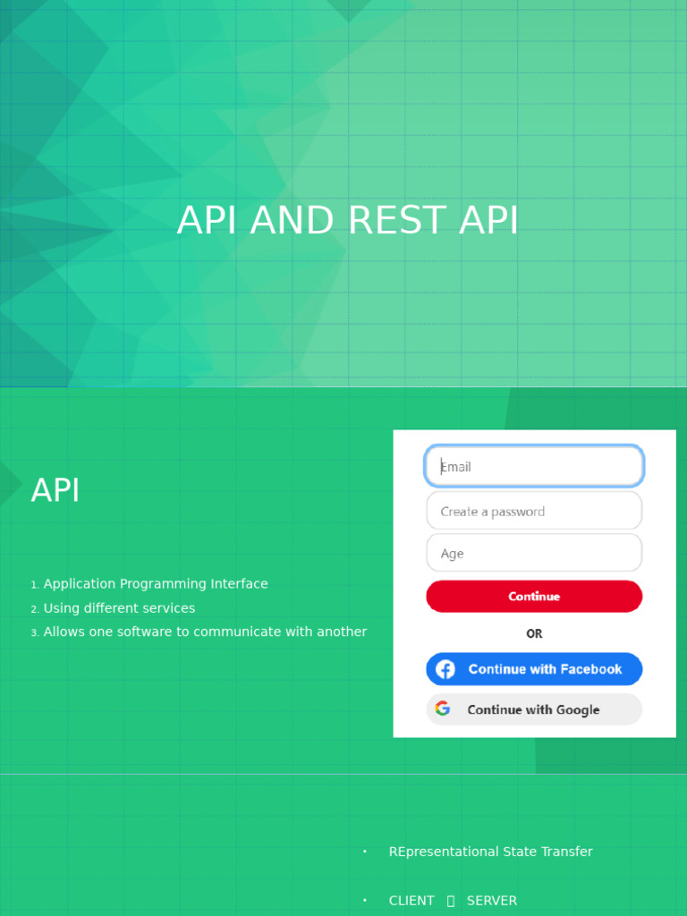 API and Rest API | PDF