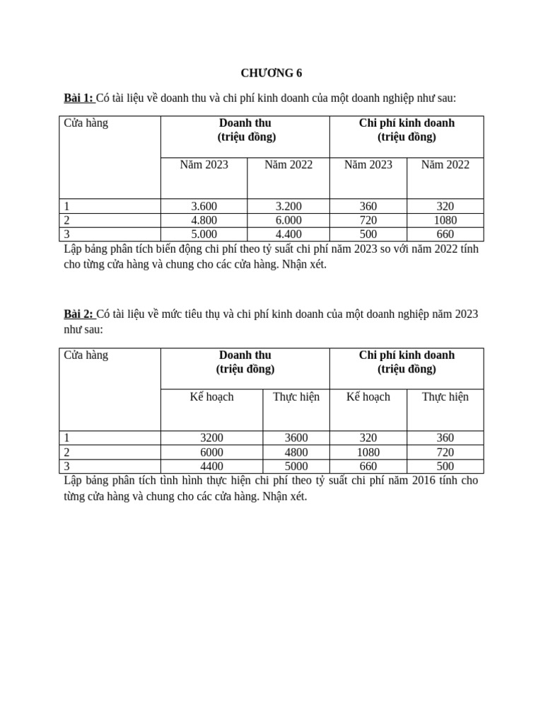 Bai Tap Chuong 6 | PDF