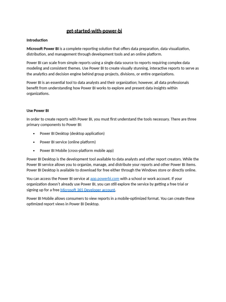 Power BI Beginner's Guide | PDF | Microsoft Software | Software