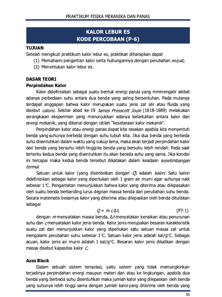 Modul 6 Kalor Lebur Es | PDF