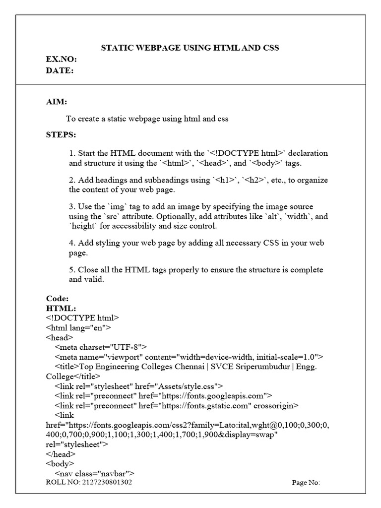 Nithish It Essential 2 | PDF | Html | Web Page
