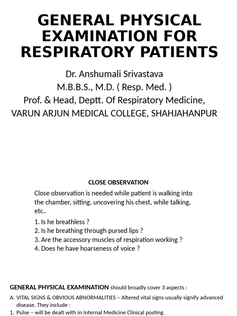 General Physical Examination | PDF | Medical Specialties | Clinical ...
