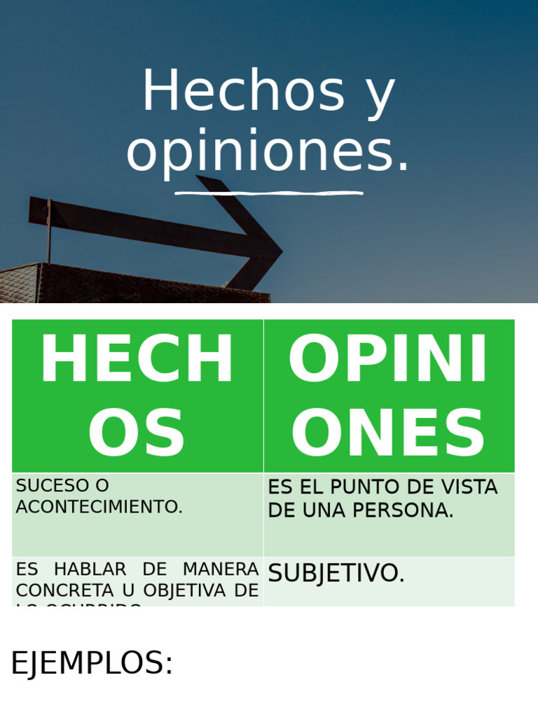 Hechos y Opiniones | PDF