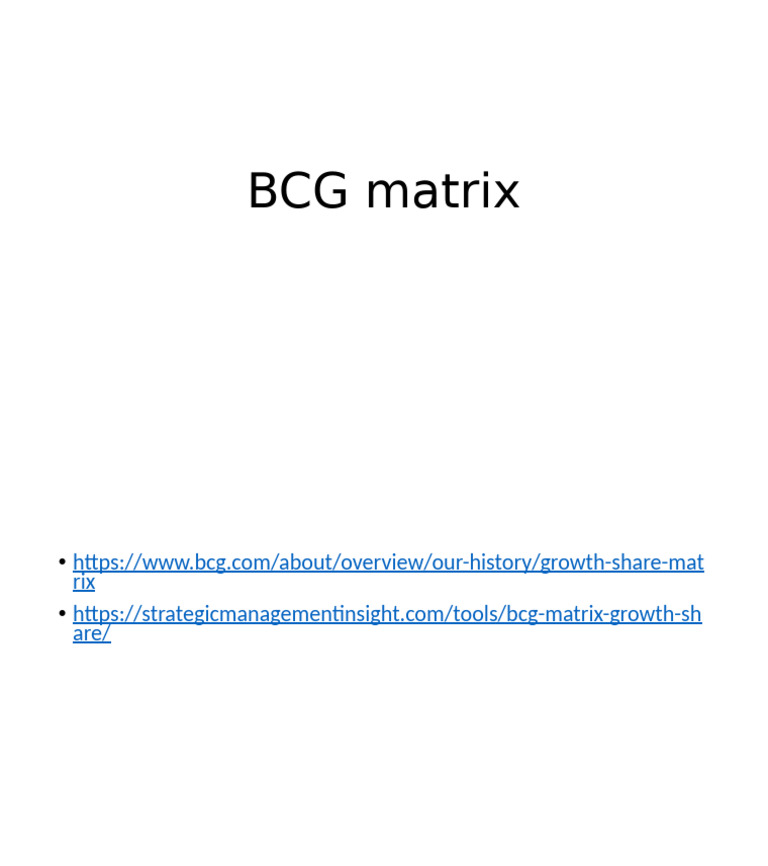 BCG matrix | PDF