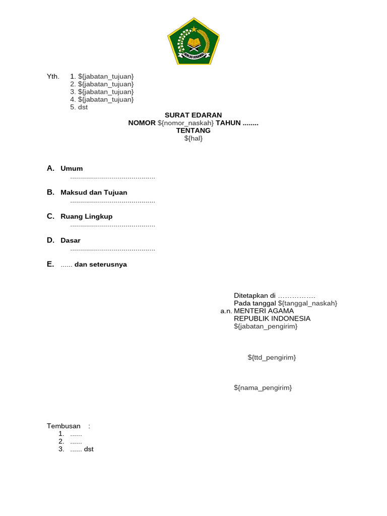 20240402054811surat Edaran Eselon I | PDF