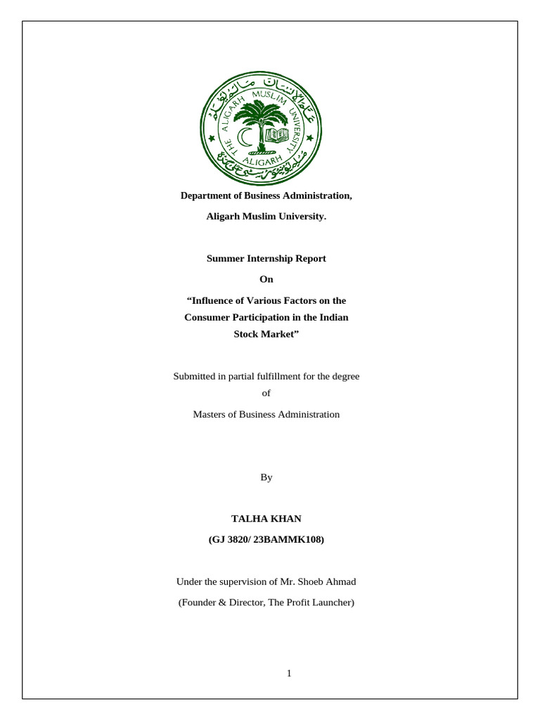 Internship Report by talha khan | PDF | Marketing | Marketing Strategy Internship Report by talha khan | PDF | Marketing | Marketing Strategy