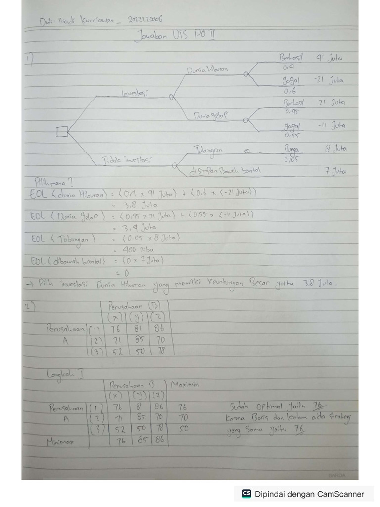Jawaban UTS PO2 | PDF