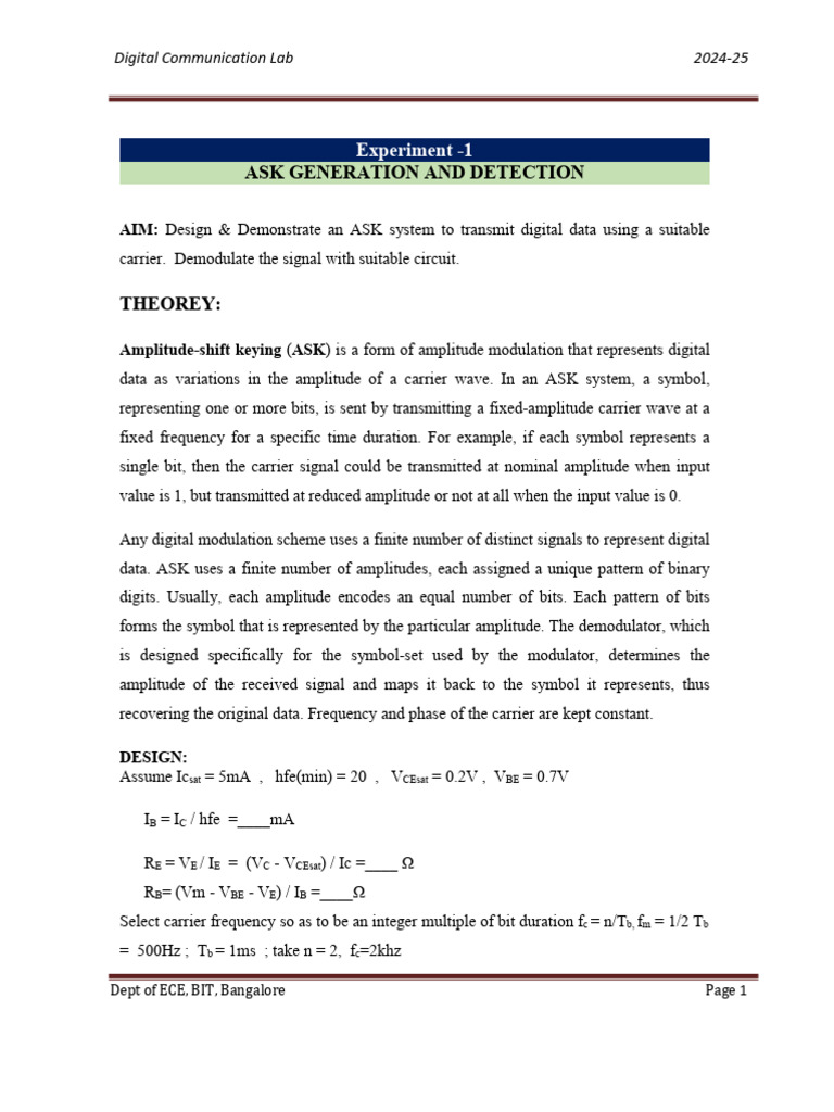 DC 1 | PDF | Modulation | Detector (Radio)
