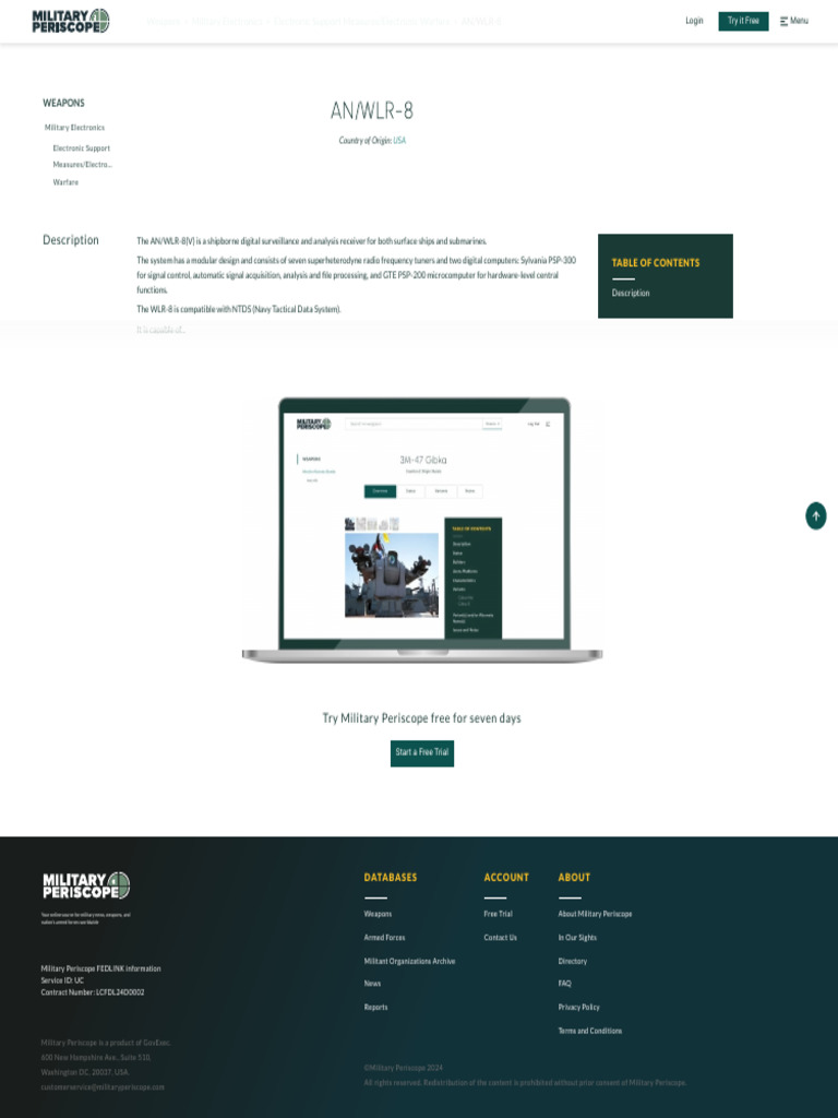 Overview - AN - WLR-8 - Electronic Support Measures - Electronic ...